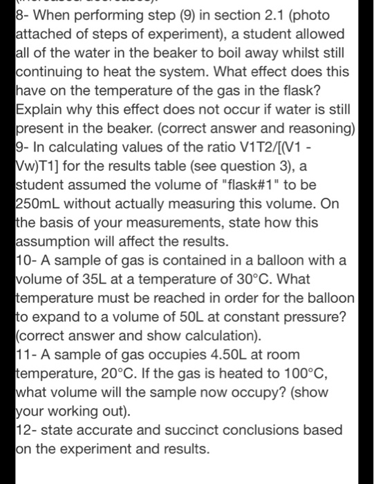 Solved Charles' law lab According to the steps outlined in | Chegg.com