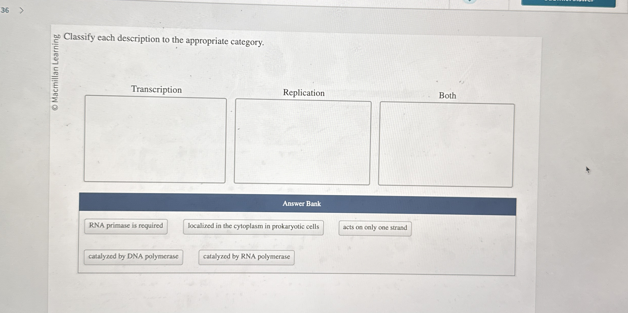 High Quality SOLUTION 36Classify each description to the appropriate | Chegg.com