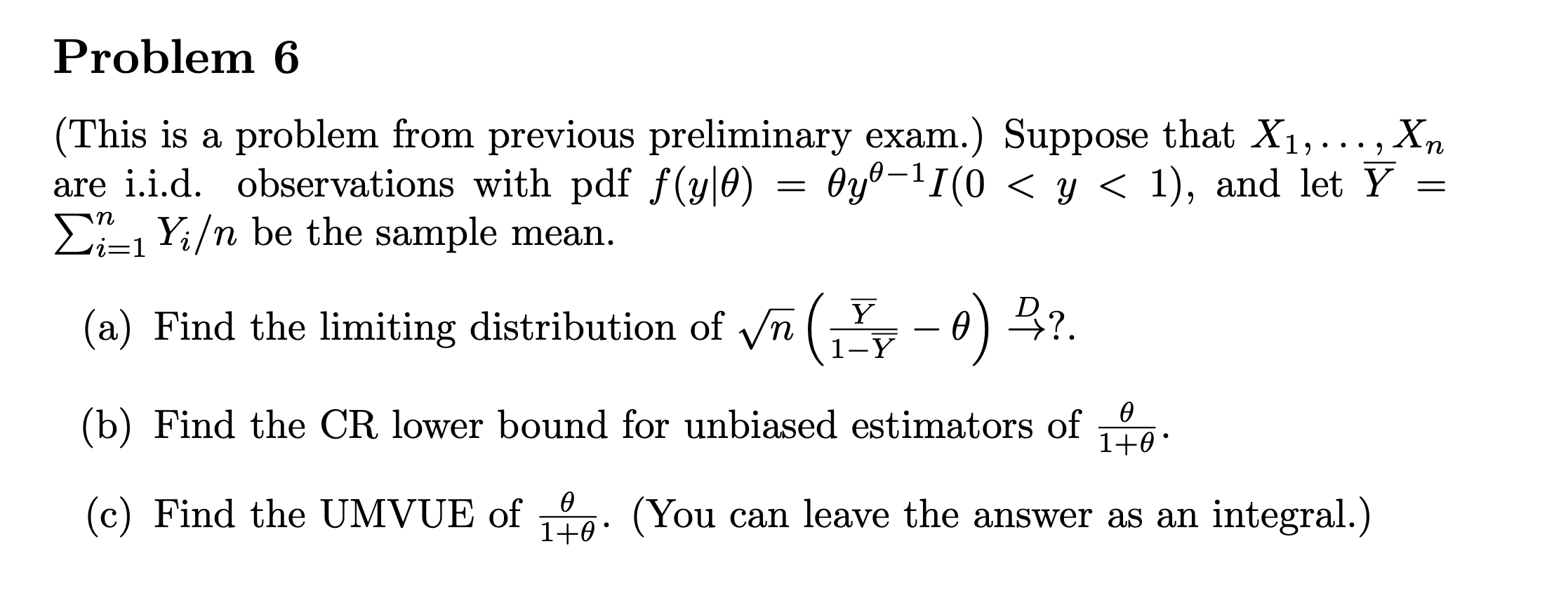 Solved Problem 6this Is A Problem From Previous Preliminary
