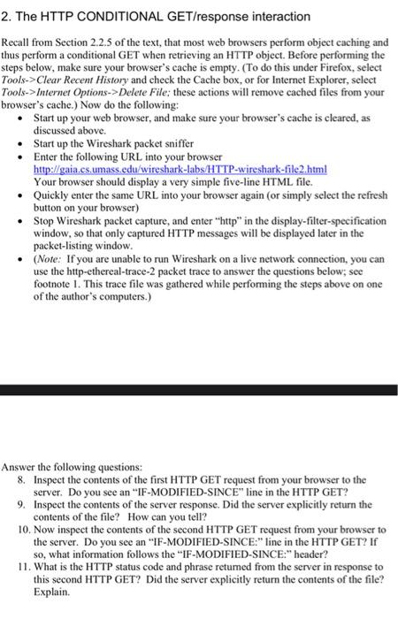 Solved Wireshark Lab: HTTP In this lab, we'll explore | Chegg.com