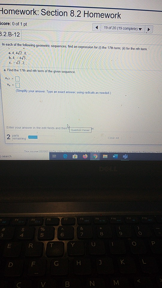 Solved Homework Section 8 2 Homework Score 0 Of 1 Pt 19 Of