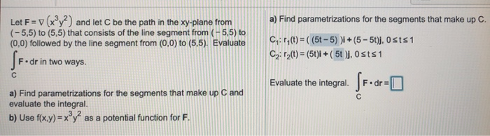 Solved a) Find parametrizations for the segments that make | Chegg.com