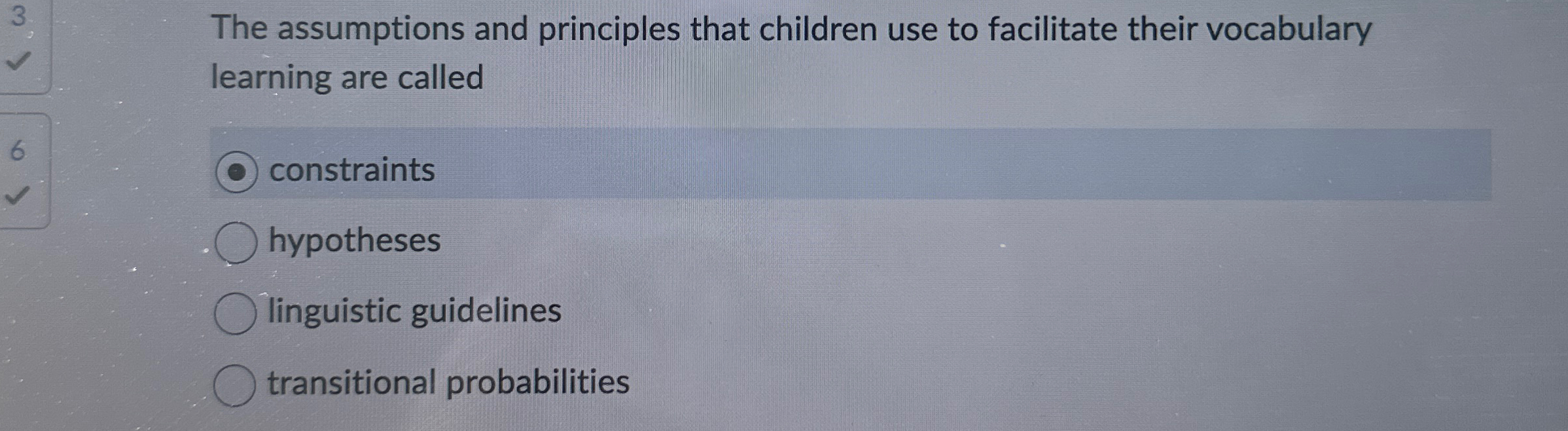 Solved The assumptions and principles that children use to | Chegg.com