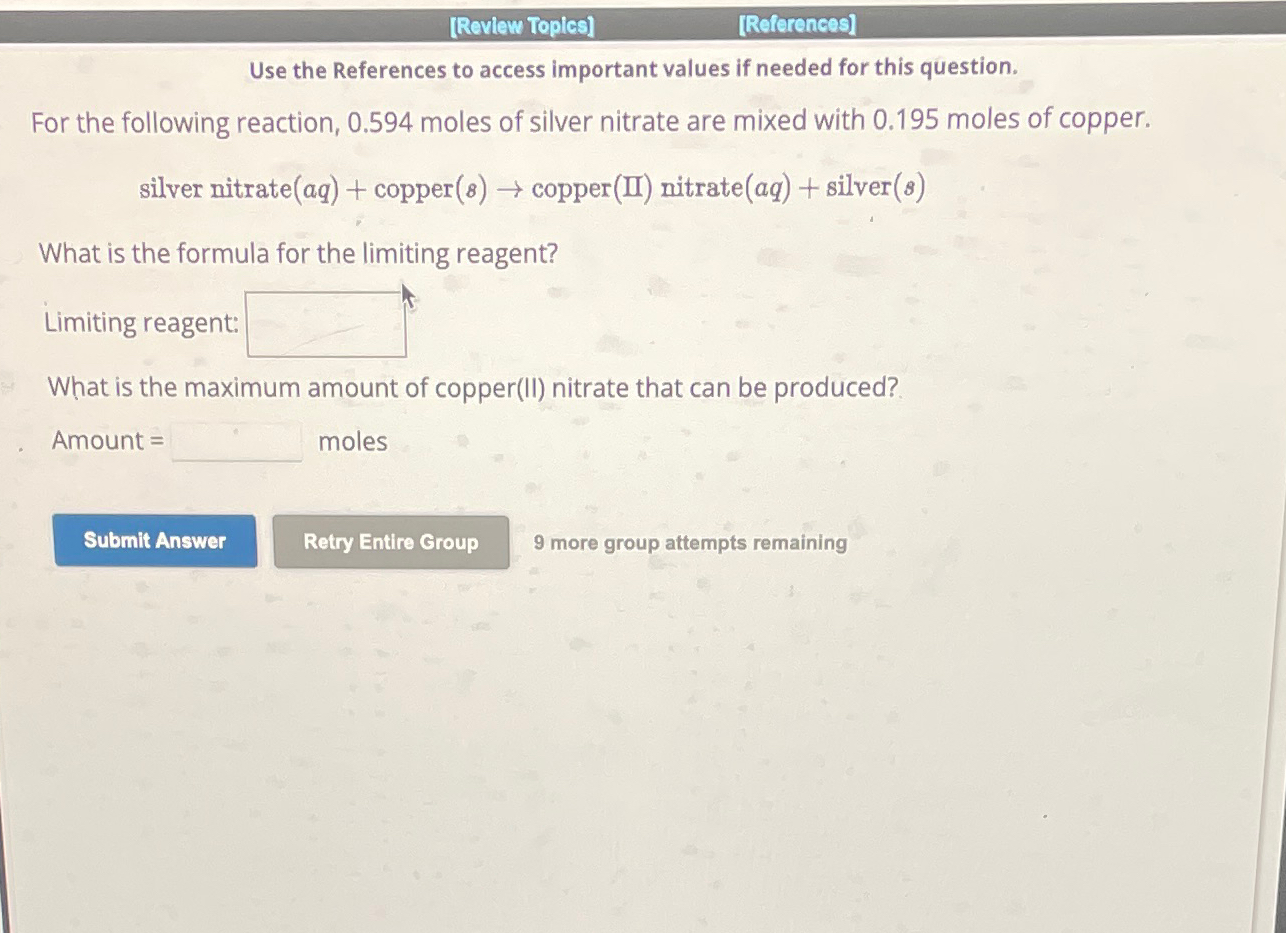 Solved [Revlew Topies][References]Use the References to | Chegg.com