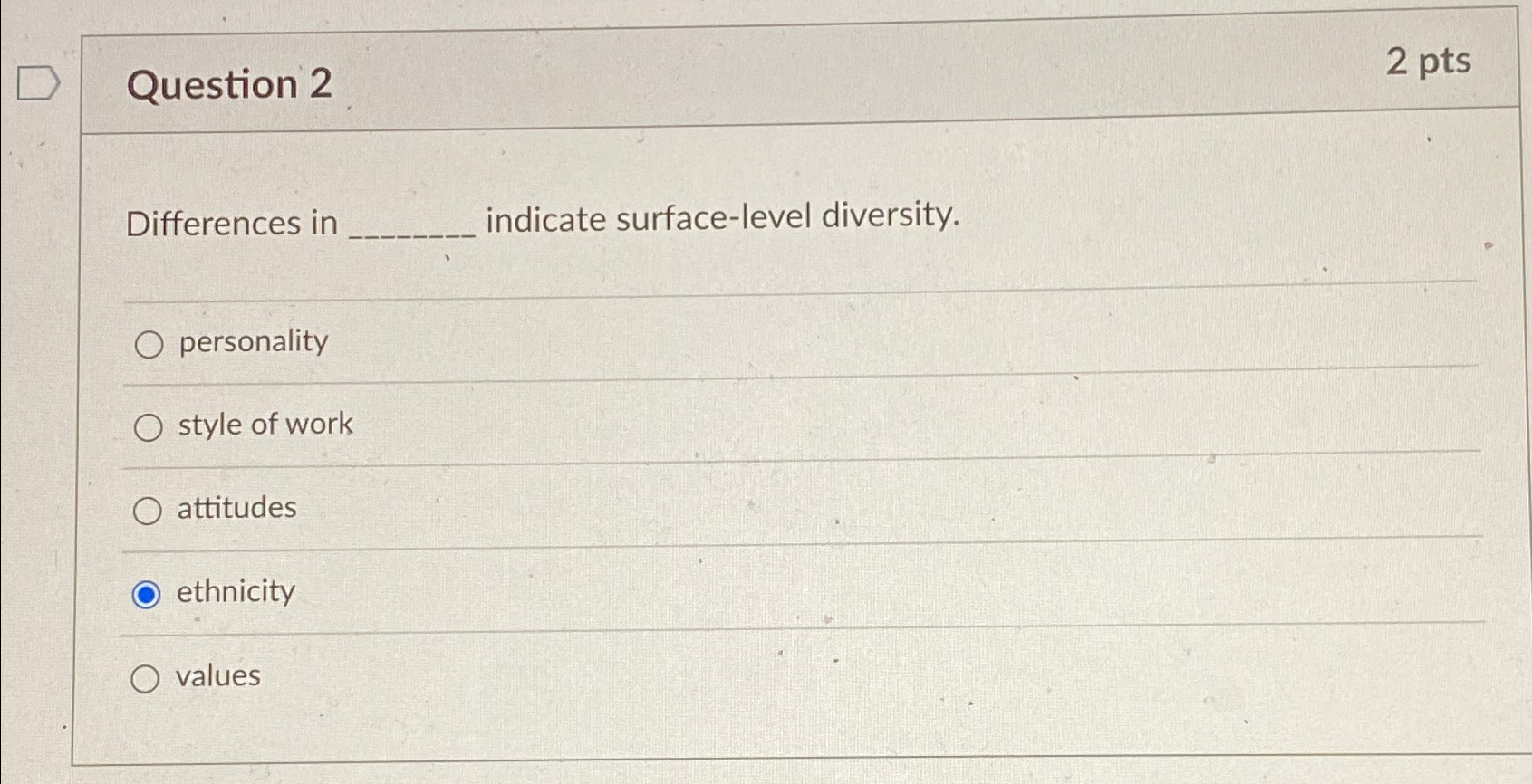 Solved Question 22ptsDifferences in indicate surface-level | Chegg.com