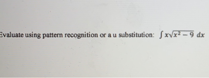 Solved Evaluate using pattern recognition or a u | Chegg.com
