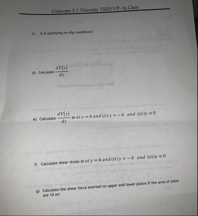 Solved Concepts 5.1 Viscosity TIED UP-In Class Date: Name: | Chegg.com