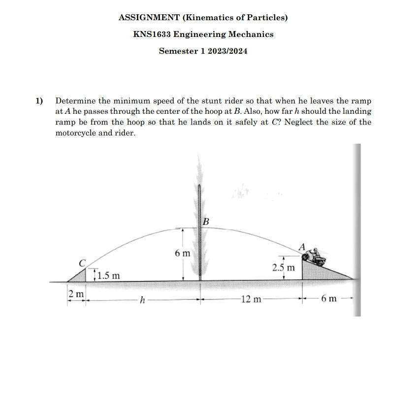 Solved ASSIGNMENT (Kinematics of Particles)KNS1633 | Chegg.com