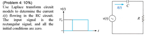 Solved (Problem 4: 10%)Use Laplace transform circuitmodels | Chegg.com Solved (Problem 4: 10%)Use Laplace transform circuitmodels | Chegg.com
