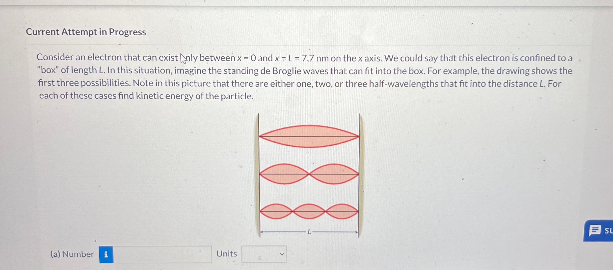 Solved Current Attempt in ProgressConsider an electron that | Chegg.com