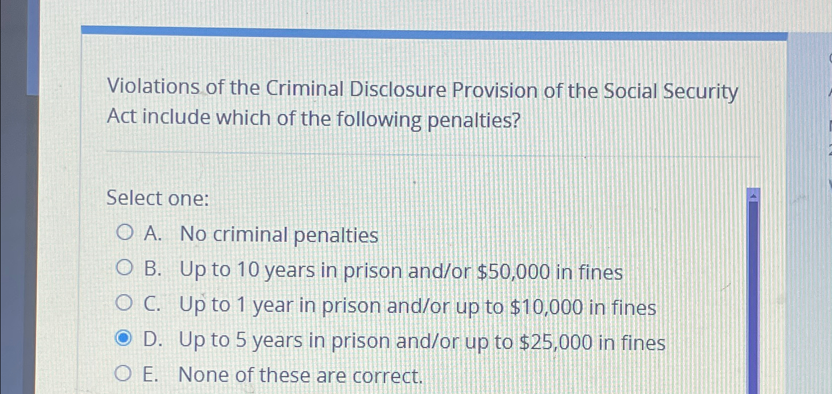 Solved Violations of the Criminal Disclosure Provision of | Chegg.com