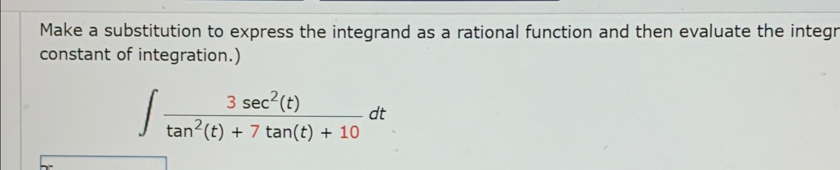 Solved Make a substitution to express the integrand as a | Chegg.com