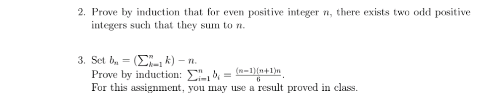 Solved 2. Prove by induction that for even positive integer | Chegg.com