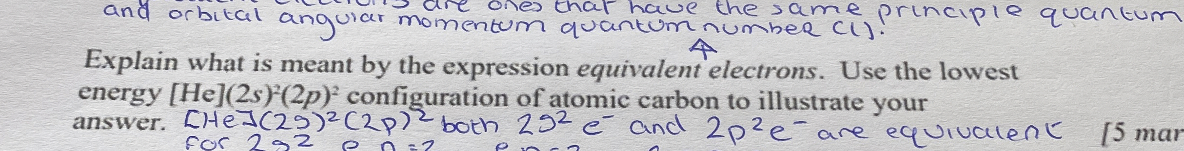Solved and orbital anguiar momentum quantum number | Chegg.com