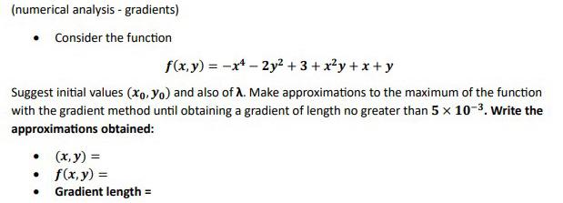 Solved (numerical analysis - ﻿gradients)Consider the | Chegg.com
