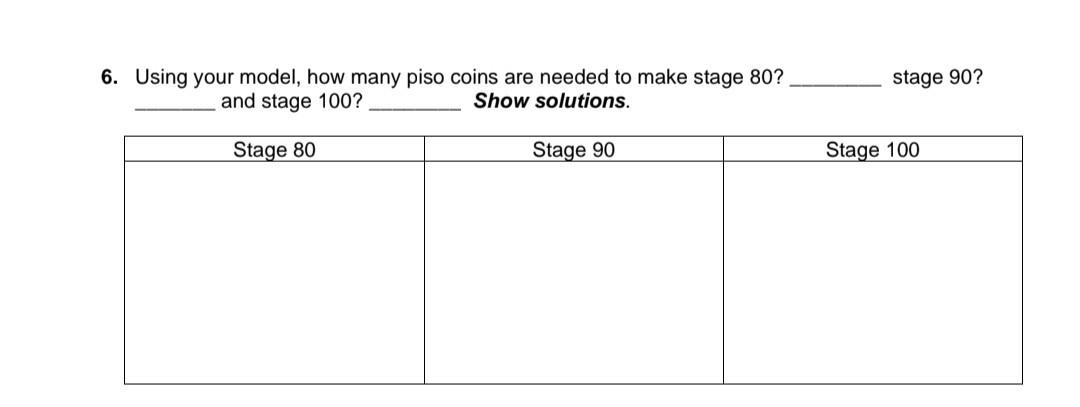 Solved 3. Using your piso patterns, complete the table of | Chegg.com Solved 3. Using your piso patterns, complete the table of | Chegg.com