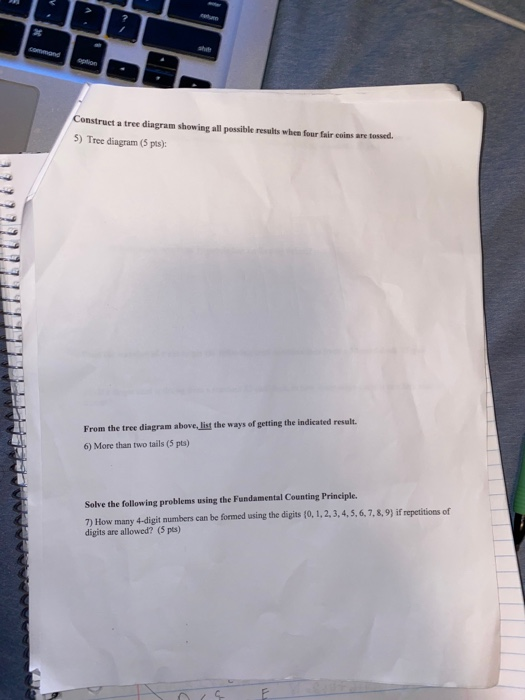 Solved Tacqueline Blaise Solve the problem. 2) Construct a | Chegg.com
