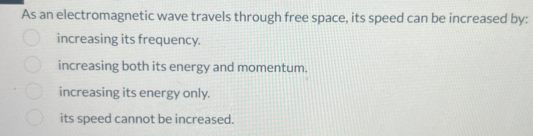 Solved As an electromagnetic wave travels through free | Chegg.com