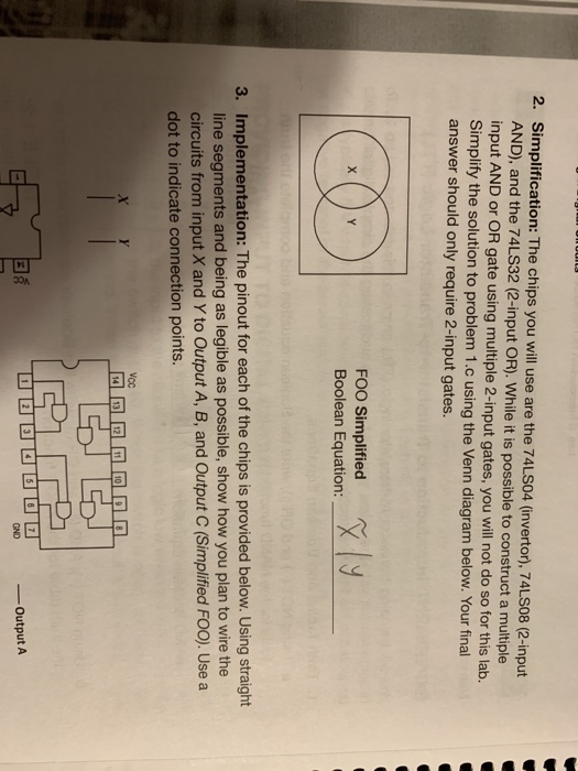 Solved Fou Simplified Boolean Equation 3 Implementation