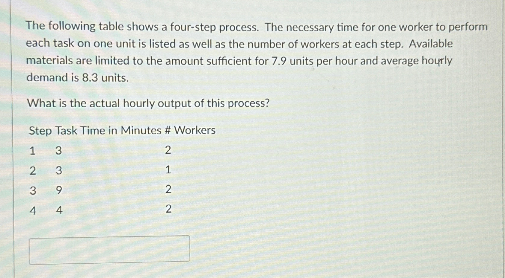 Solved The following table shows a four-step process. The | Chegg.com