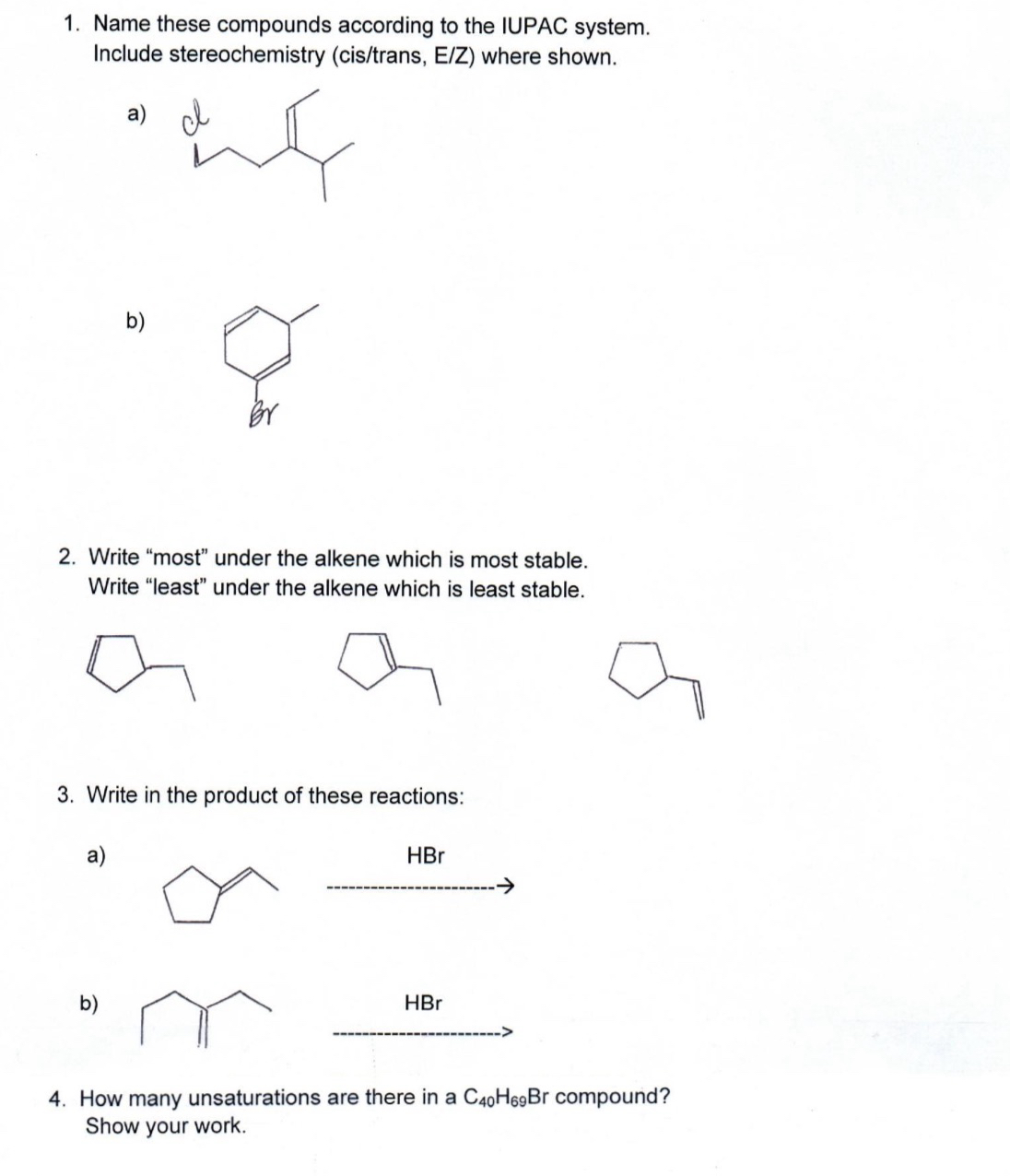 Solved Name these compounds according to the IUPAC system. | Chegg.com