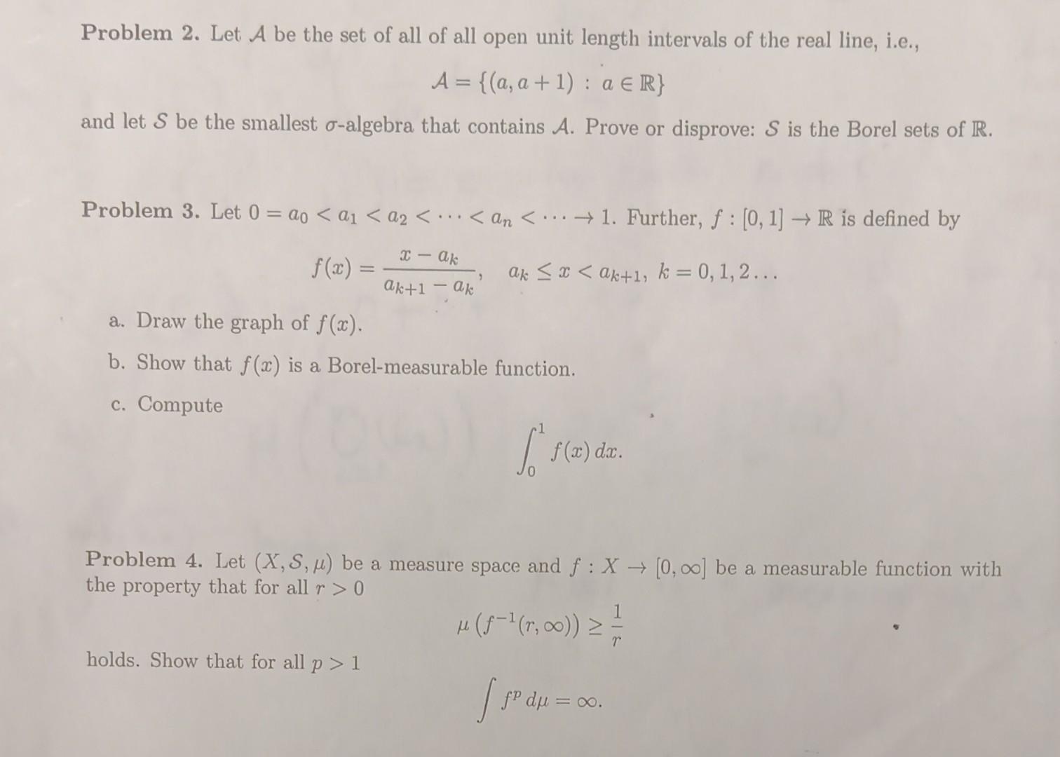 Solved Problem 2. Let A be the set of all of all open unit | Chegg.com
