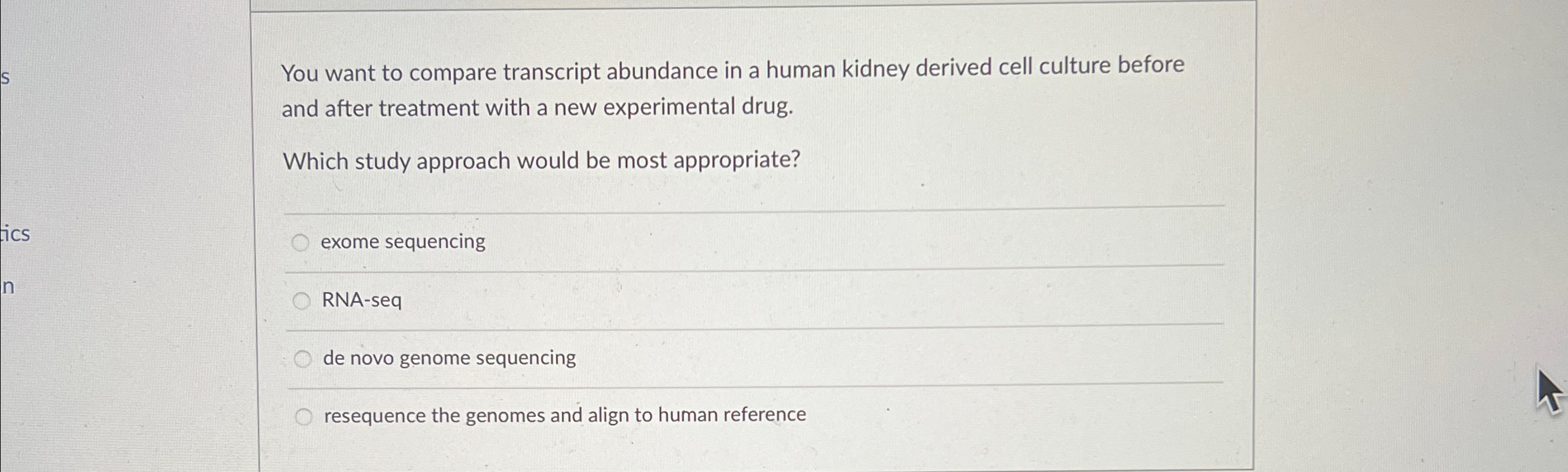 Solved You want to compare transcript abundance in a human | Chegg.com