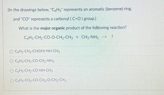 Solved (In the drawings below, " C6H5 " represents an | Chegg.com