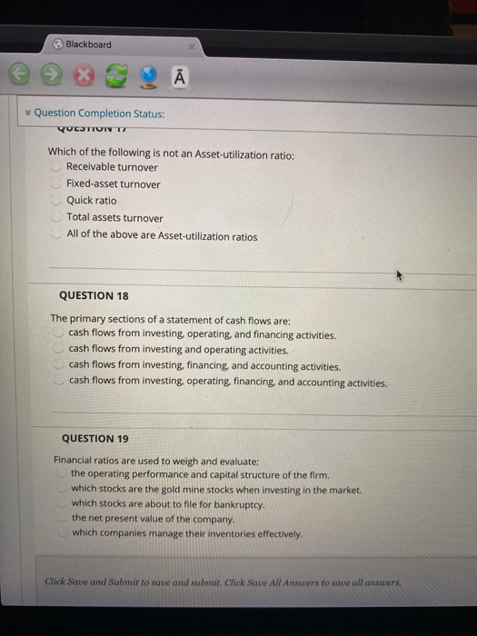 Solved Blackboard © XC9A Question Completion Status: | Chegg.com