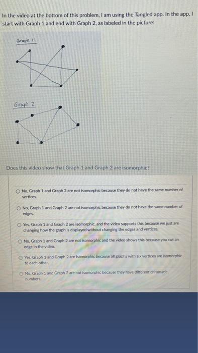 Solved In the video at the bottom of this problem, I am | Chegg.com