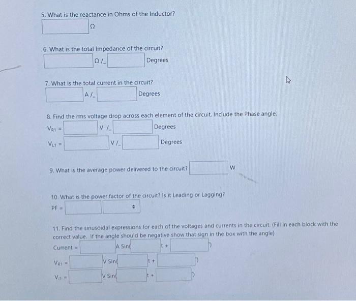 Solved For all questions: Answer in terms of the unit | Chegg.com