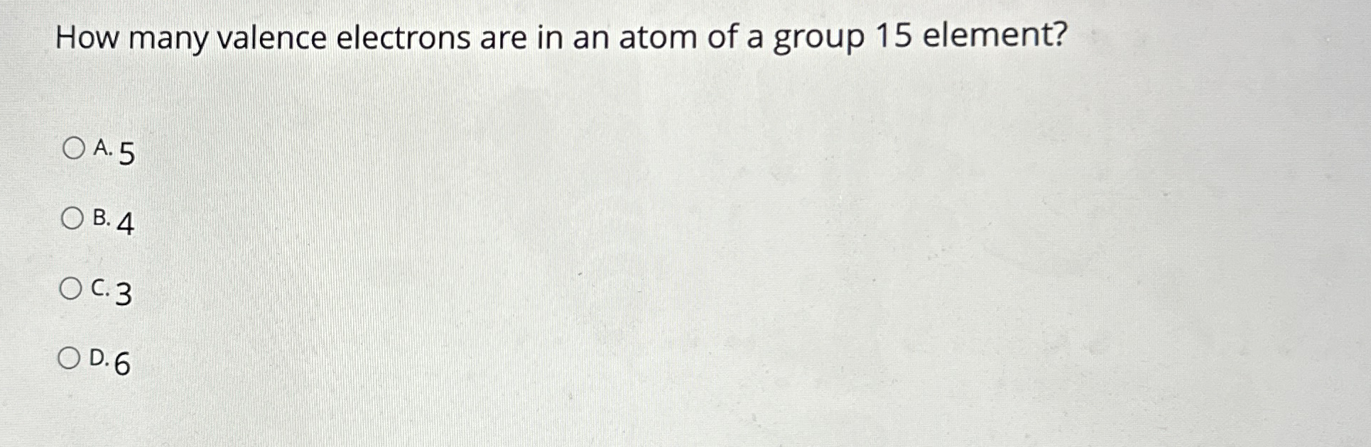 Solved How many valence electrons are in an atom of a group | Chegg.com