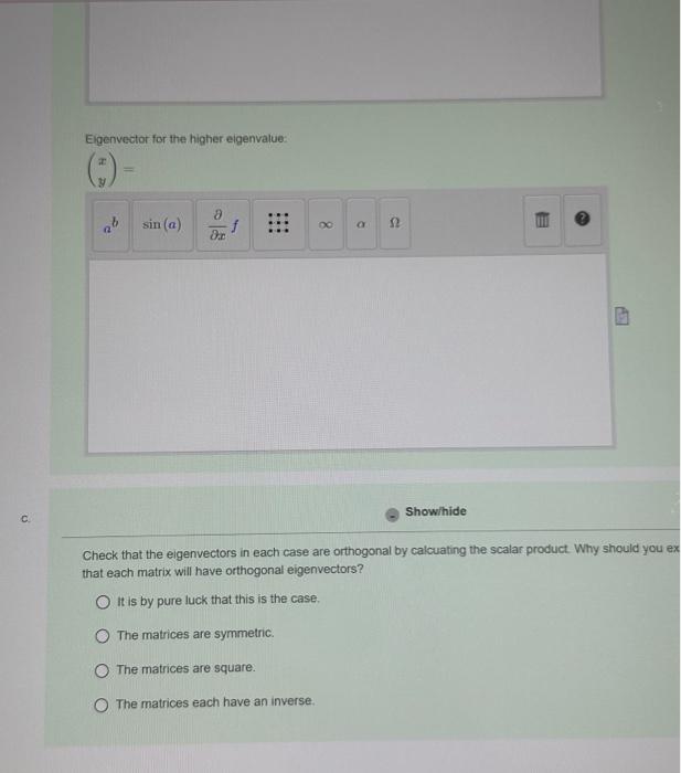 Solved Format: - Enter eigenvalues separated by a comma - If | Chegg.com