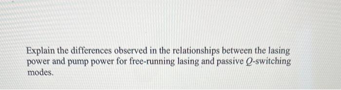 Solved Explain the differences observed in the relationships | Chegg.com