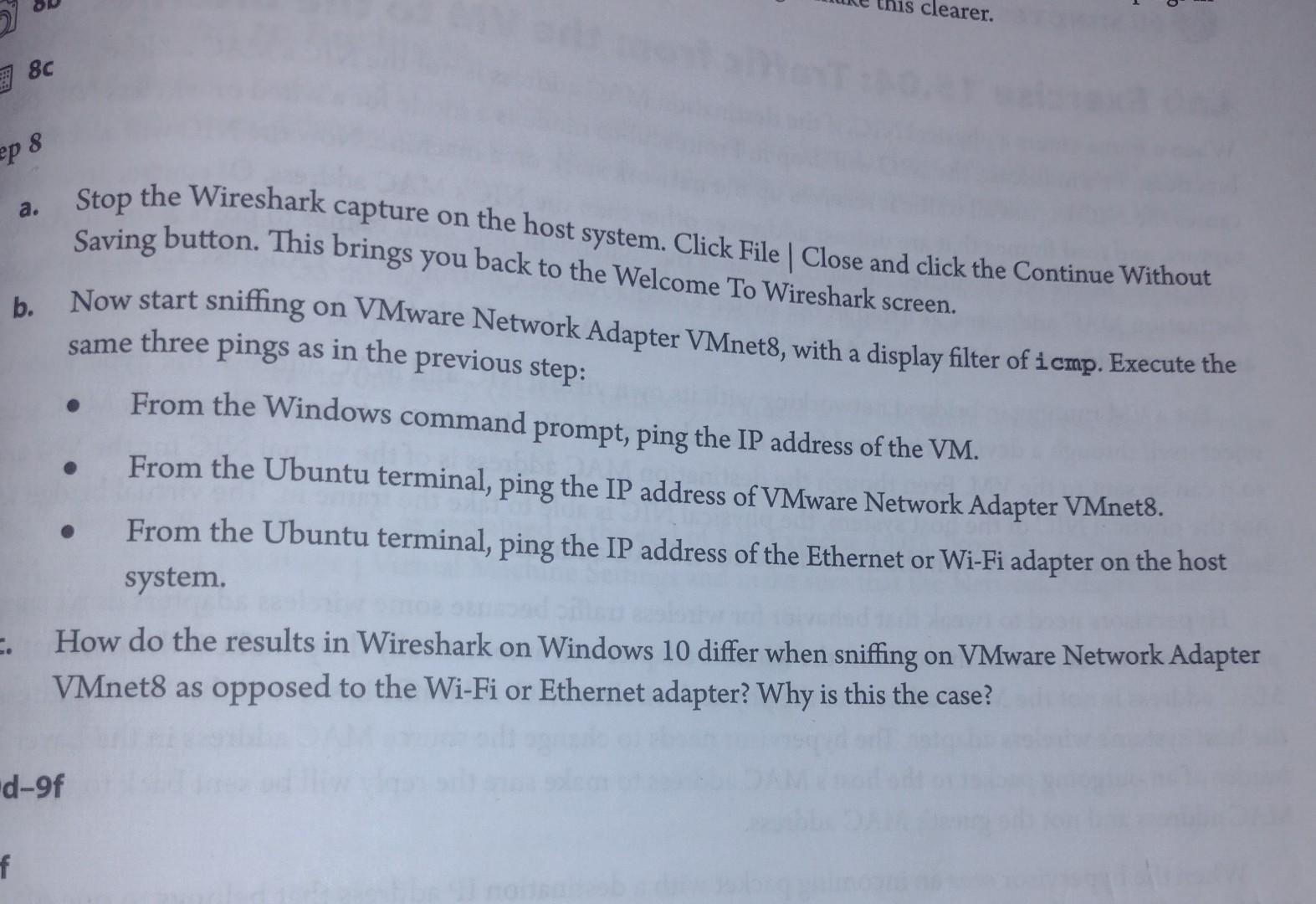Solved a. Stop the Wireshark capture on the host system. | Chegg.com
