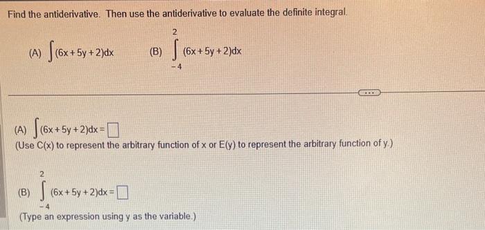 Solved Find the antiderivative. Then use the antiderivative | Chegg.com