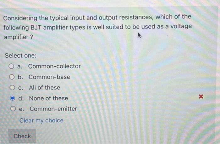 Solved Considering the typical input and output resistances, | Chegg.com