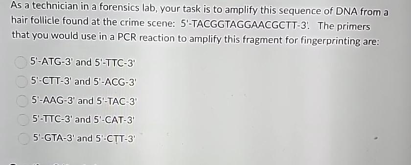 Solved As a technician in a forensics lab, your task is to | Chegg.com