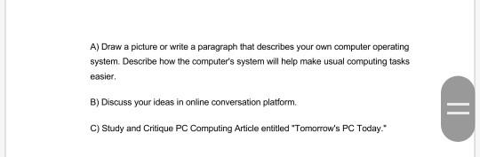 Solved A) Draw a picture or write a paragraph that describes | Chegg.com
