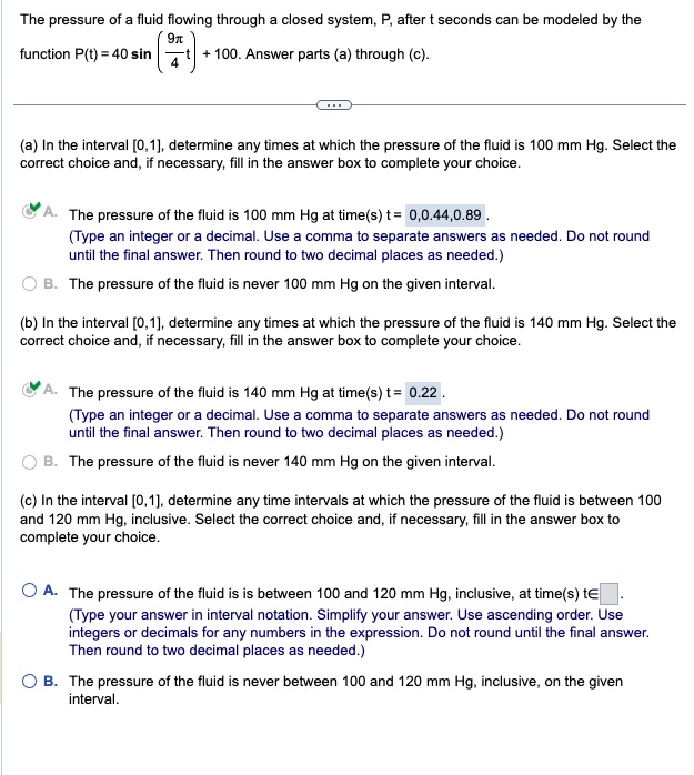 Solved The pressure of a fluid flowing through a closed | Chegg.com