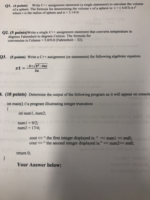 Solved 01. (4 points) Write C# assignment statement (a | Chegg.com