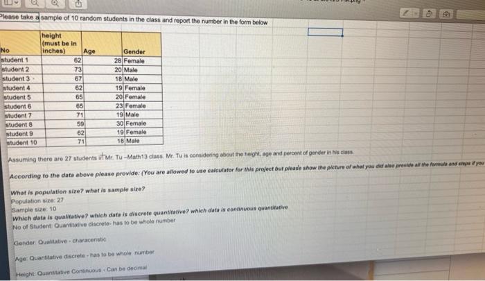Solved - What is population size? what is sample size? - | Chegg.com