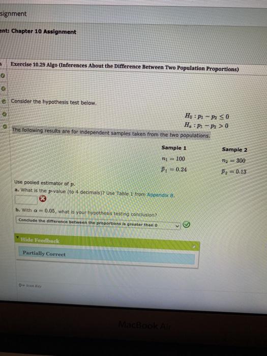 Solved signment ent: Chapter 10 Assignment 3 Exercise 10.29 | Chegg.com