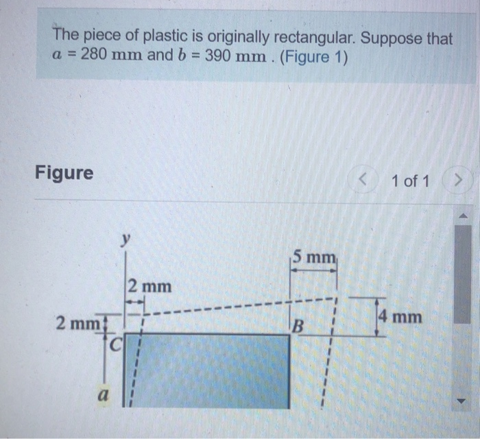 Solved The piece of plastic is originally rectangular. | Chegg.com