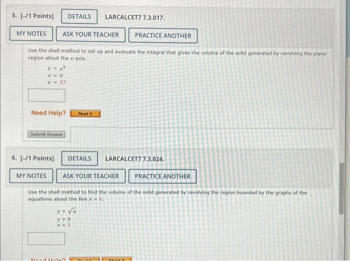 Solved Use the shell method to set up and evaluate the | Chegg.com