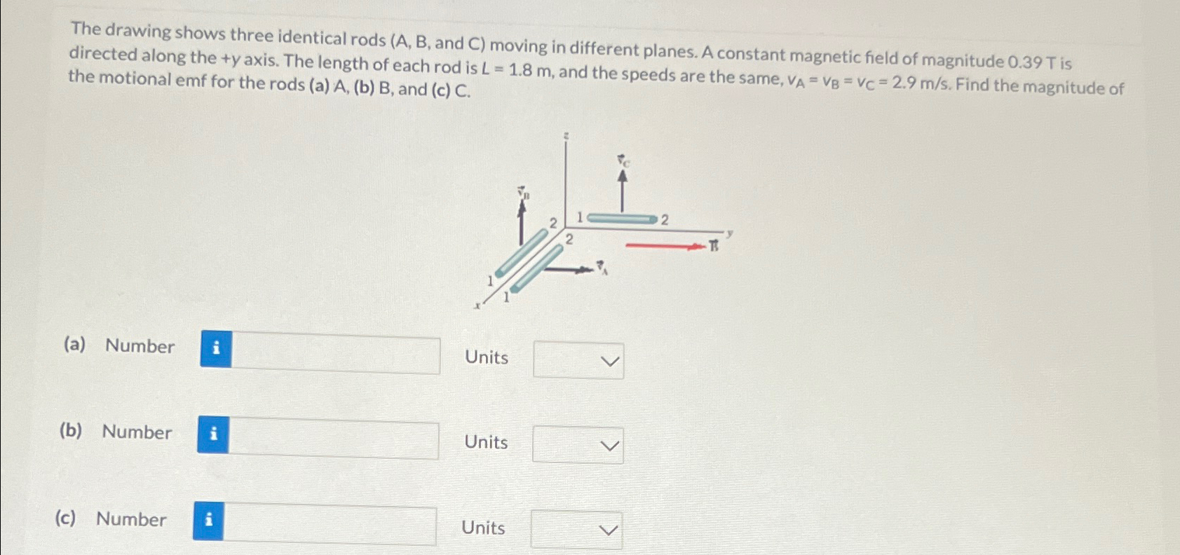Solved The drawing shows three identical rods ( A,B, ﻿and | Chegg.com