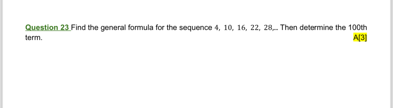Solved Question 23 ﻿find The General Formula For The 