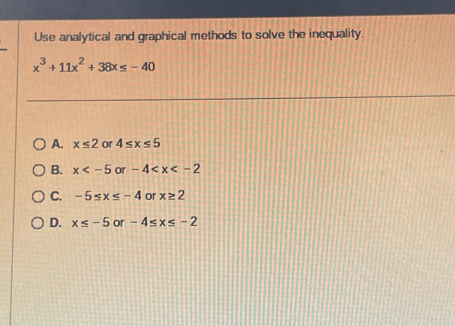Solved Use analytical and graphical methods to solve the | Chegg.com