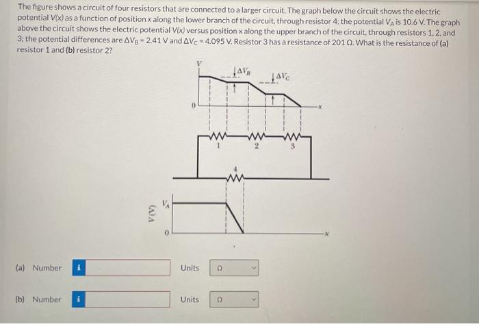 Solved The figure shows a circuit of four resistors that are | Chegg.com