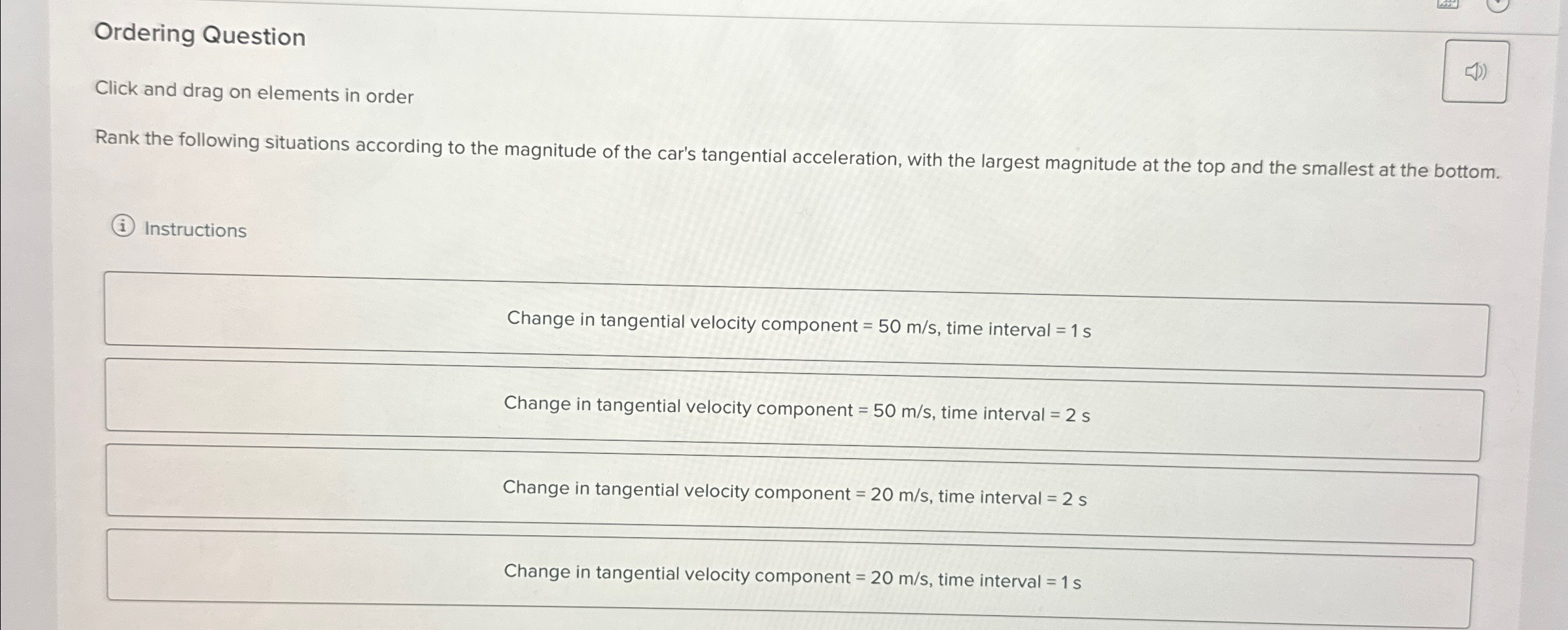 Solved Ordering QuestionClick and drag on elements in | Chegg.com